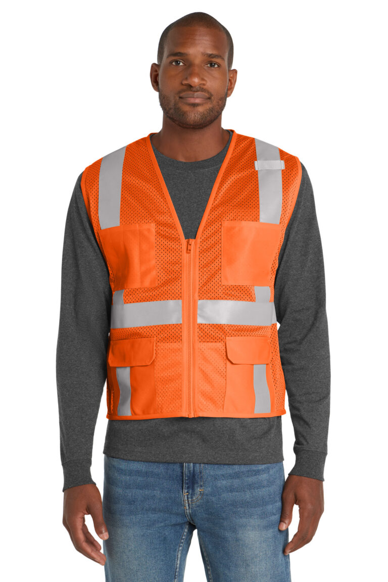 CornerStone ANSI 107 Class 2 Mesh Six-Pocket Zippered Vest. CSV104 ...